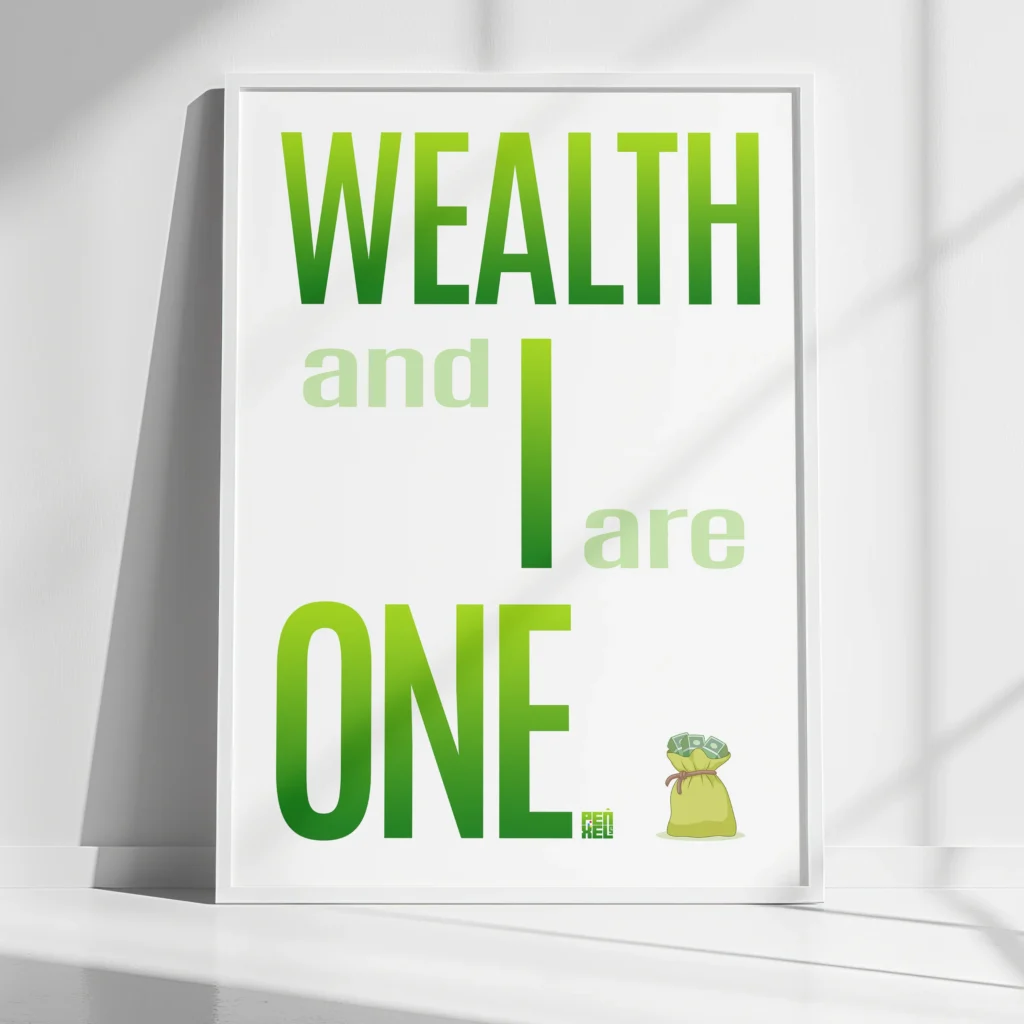 Wealth And I Are One-Money Affirmation Poster (1 Design, Multiple Sizes ...